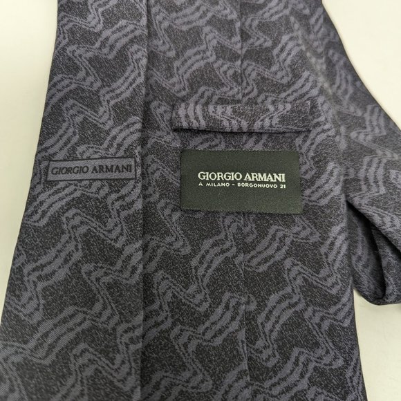 Giorgio Armani | Accessories | Armani Black Label Silk Tie Made In ...